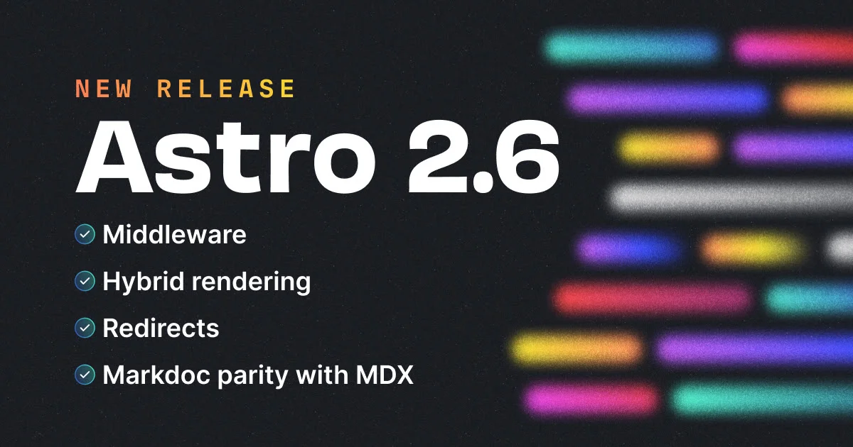 Astro 2.6: Middleware | Astro